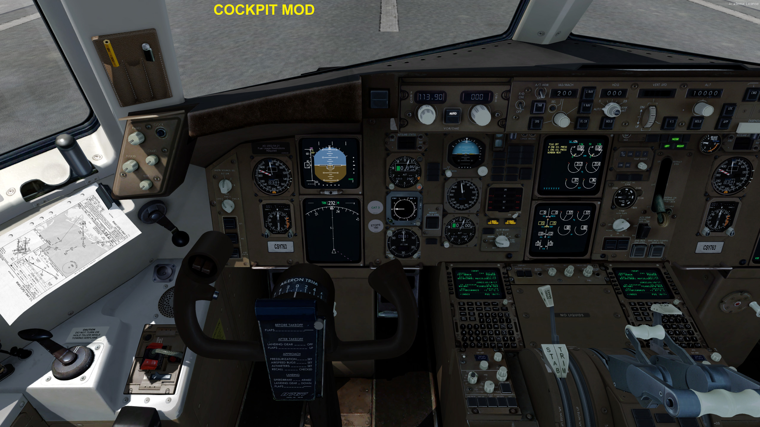 CAPTAIN SIM FORUM - B767-300ER Cockpit Mod